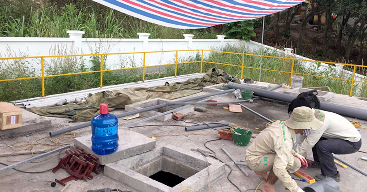 Hệ thống xử lý nước thải sinh hoạt công suất 300m3/24h tại Hạ long